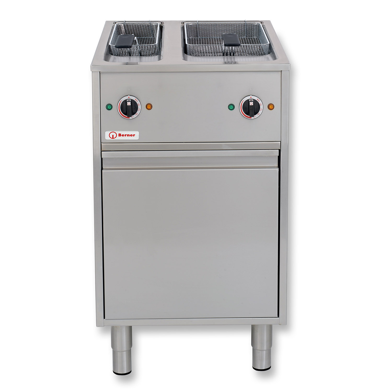 Berner BFHE50_2 Elektro Fritteuse Standgerät mit 2 Becken Frittstar ...