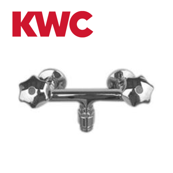 KWC Gastro K.24.42.00.000C76 Gastronomie-Zweigriff-Wandarmatur mit Schlauchanschluss 1/2 ...